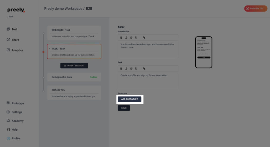 Learn how to create a user test - Step by step guide - Preely Academy