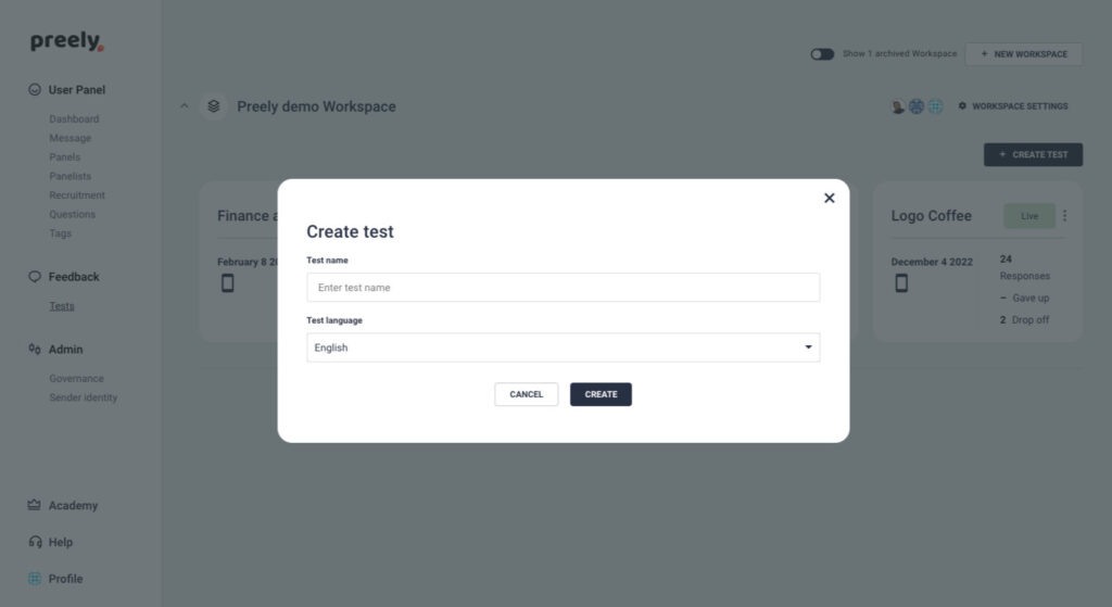 Learn how to create a user test - Step by step guide - Preely Academy