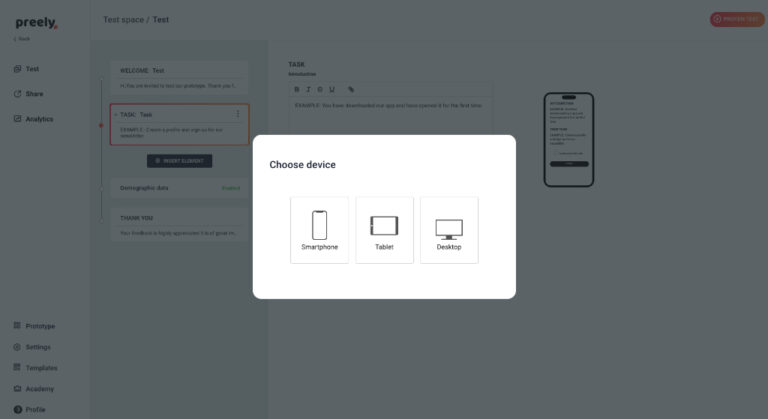 Figma prototype - User- and usability testing made easy - Preely Academy