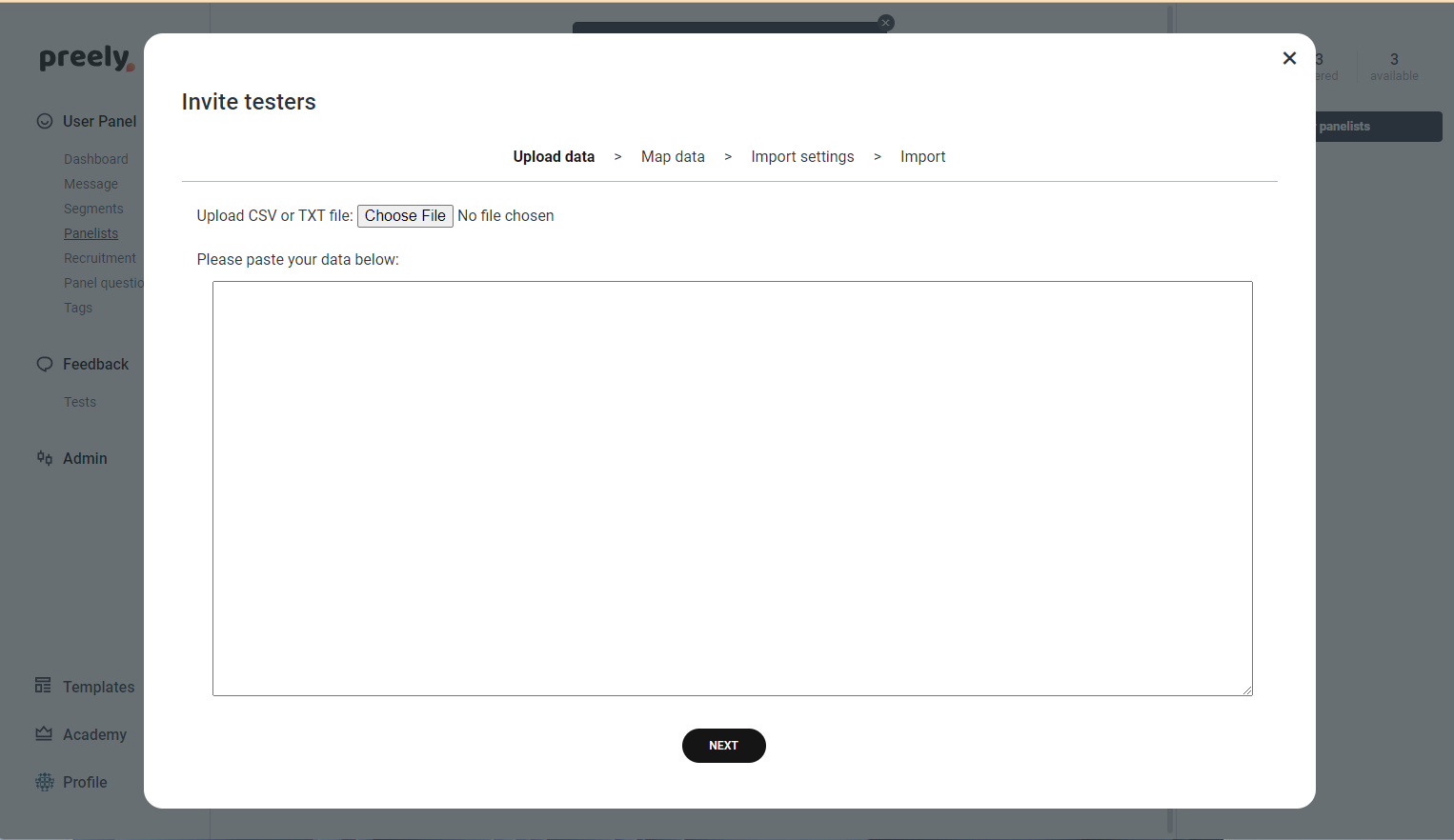 Participants management
